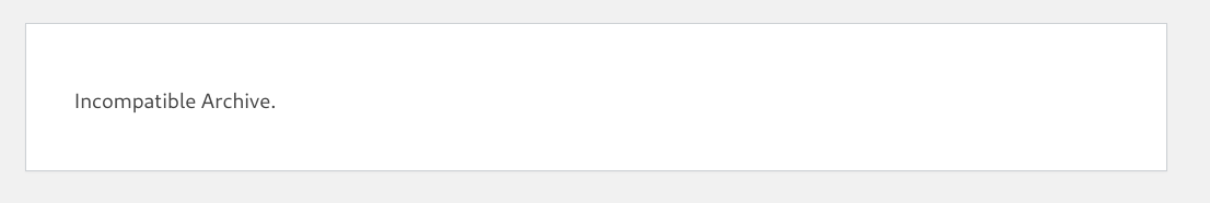 Fix the WordPress “Incompatible Archive” error – Free collection of useful WP Tools Plugin
